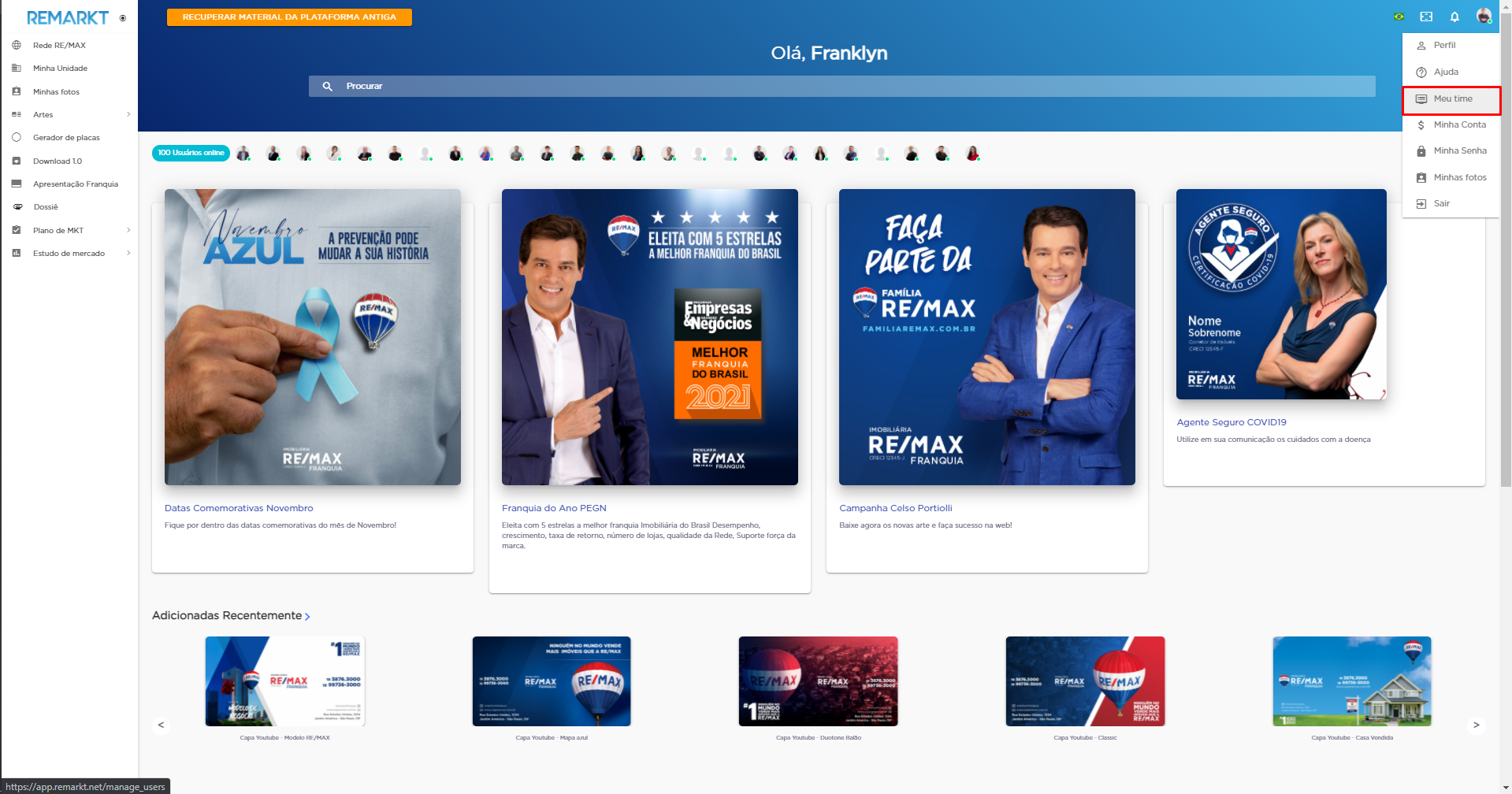 Como trocar acesso de um usuário para outro usuário – REMARKT